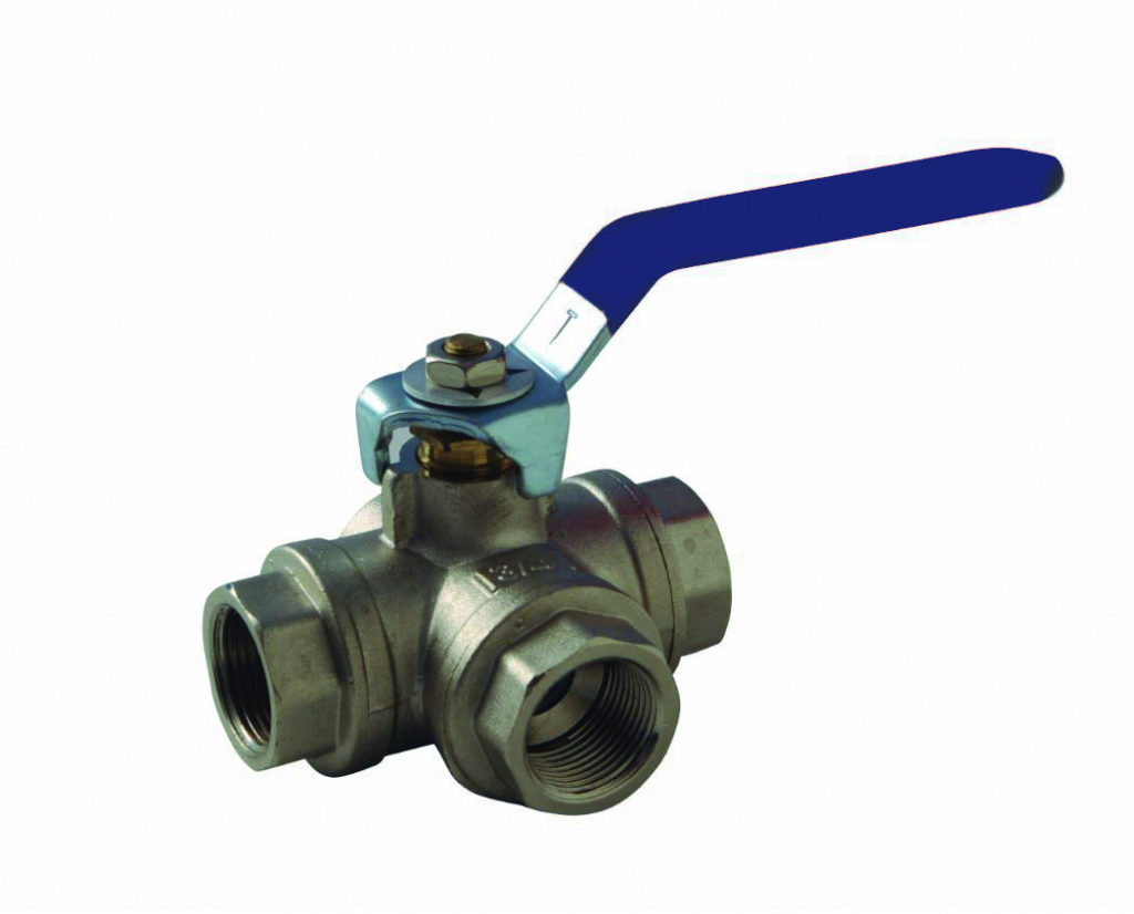 3-WAY IN-LINE VALVE FUNCTION “T” WITH BALL HANDLE H-H-H - aircompressormpc